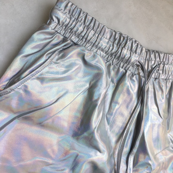 Shorts | Iridescent Rainbowholographic Metallic Shorts | Poshmark